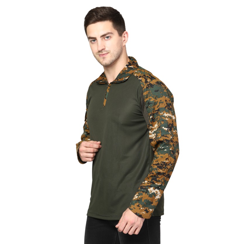 Militia Men's Camouflage Full Sleeves URI Pattern Jali Cobra T-Shirt
